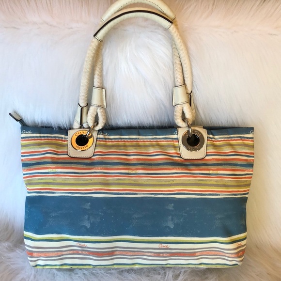 Coach | Bags | Coach Nautical Seahorse Charm Beach Handbag | Poshmark